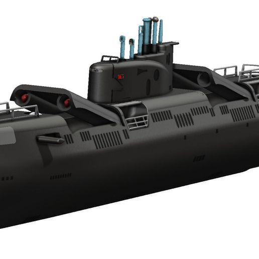 ⛵ Juliett Class Soviet Submarine 1m model・ STL File for 3D printing・Cults