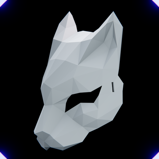 STL file Cat Mask Low Poly V1 🐱 (OBJ)・3D printable model to download・Cults