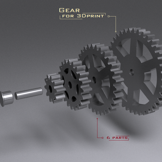 ⚙️ Gear・ 3D File for 3D printing・Cults
