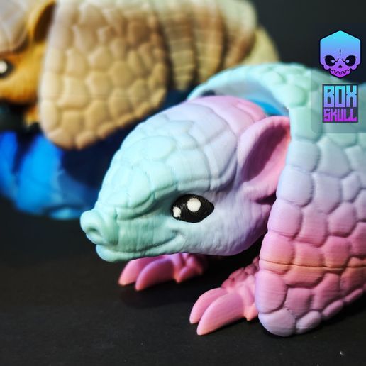 🐉 ARMADILLO - ARTICULATED - PRINT-IN-PLACE - FLEXI - CUTE・ 3D File for ...