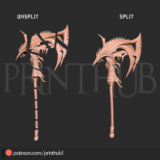 🪓 Arbiter Demon Axe – Devil May Cry 2013 3D Print Stl file・ STL File ...