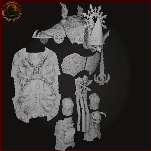 🤖 Cursed Apostles Slender Mech Armor・ 3D File for 3D printing・Cults
