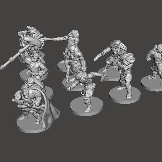 🏹 6MM SCALE PREDATORS SET MINIATURE MODELS FOR SCIFI OR FANTASY GAMES ...