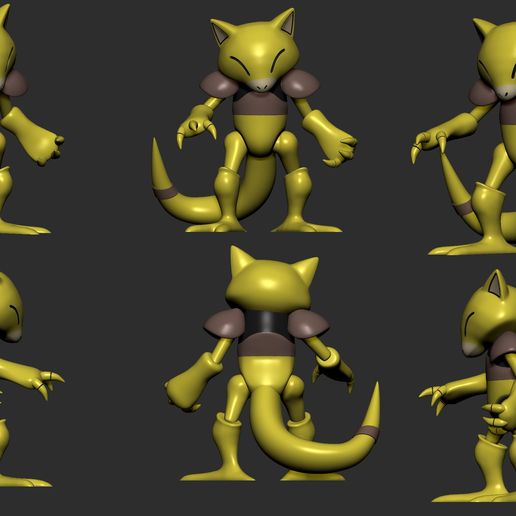 STL file Pokemon - Abra with 2 poses 🐉 ・3D print design to download・Cults
