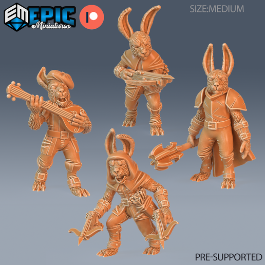 🎲 Bunny Set A ‧ DnD Miniature ‧ Tabletop Miniatures ‧ Gaming Monster ...