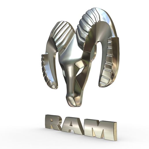 🐏 ram logo・ STL File for ・Cults