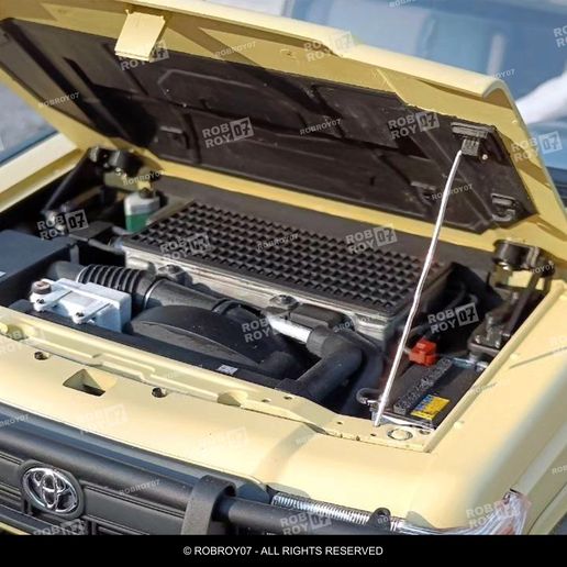 🚗 Engine Bay for Toyota Land Cruiser 70 (LC70) Killerbody・ 3D File for 3D printing・Cults