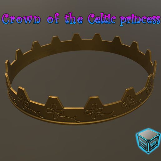 👑 Crown of the Celtic princess・Free STL File for 3D printing・Cults