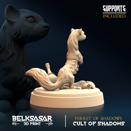🥷 Ferret of Shadows - Clan Shadowmaster Cursed Blades・ 3D File for 3D printing・Cults