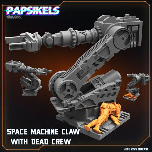 🛰 SPACE MACHINE CLAW WITH DEAD CREW・ 3D File for 3D printing・Cults