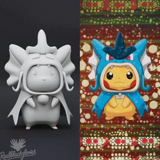 🐉 Pretend Gyarados Pikachu Cosplay・ 3D File for 3D printing・Cults