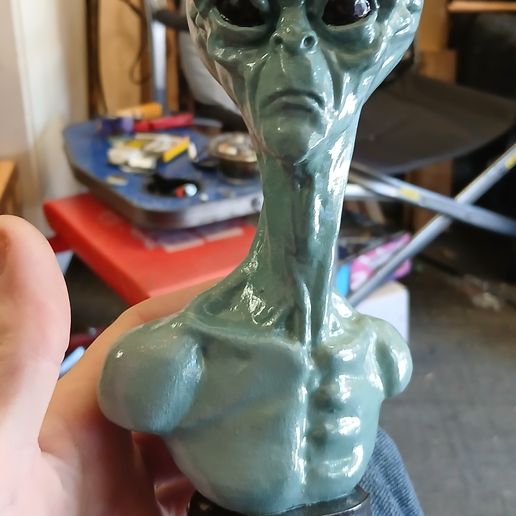 3D printable Handcrafted Grey Alien Sculpture・Cults