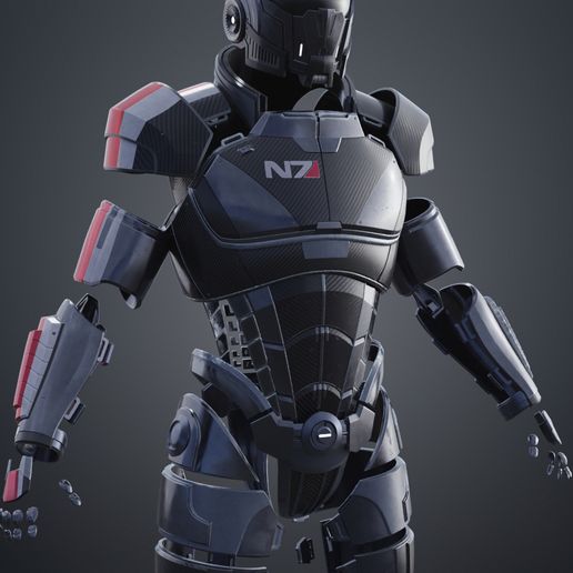 ♂️ N7 Male Shepard Armor - Mass Effect・ 3D File for 3D printing・Cults