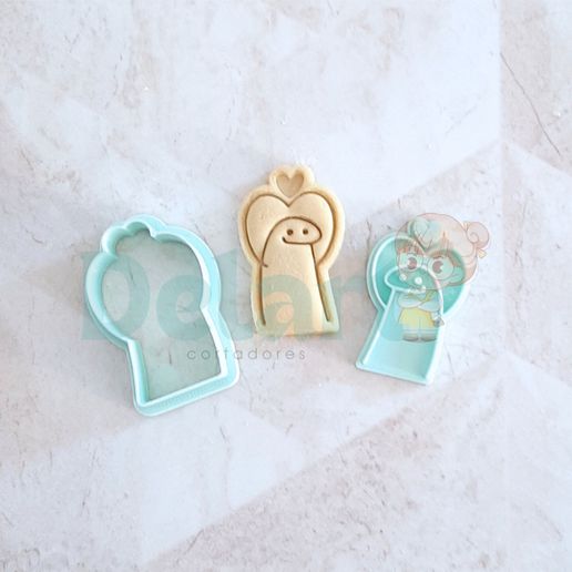 ️‍🔥 Flork Love Cookie Cutter・ STL File for 3D printing・Cults