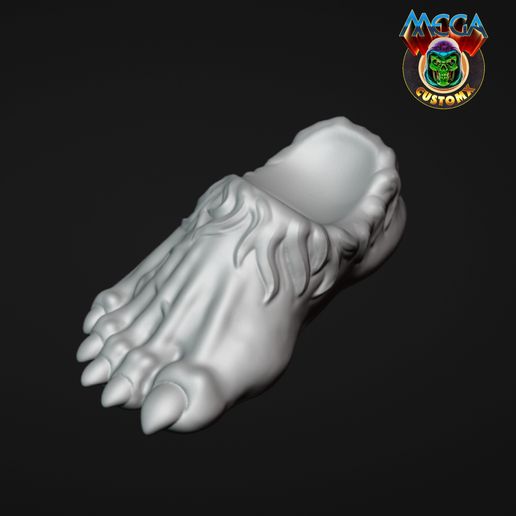 3D file Furry Beastman Stratos foot for MOTU Origins 🦶 ・3D printable ...
