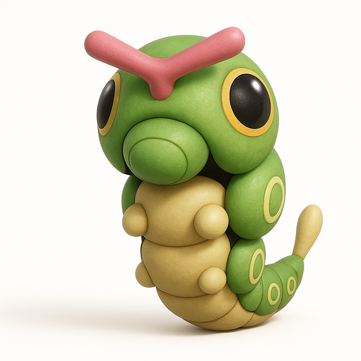 🎲 Caterpie・ STL File for 3D printing・Cults