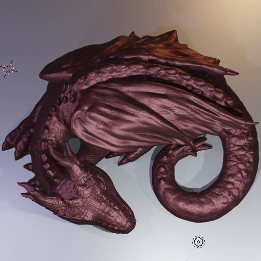 how to draw a dragon curled up