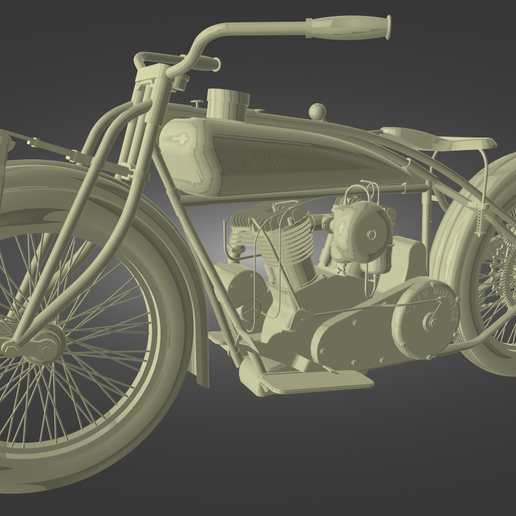 🏍️ 1925 Indian Scout・ STL File for ・Cults
