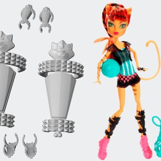 STL file Toralei Stripe, Sports, Knee pads, Monster High 👹 ・3D printable model to download・Cults