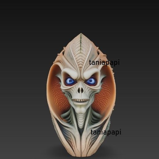 👽 Alien head・ STL File for 3D printing・Cults