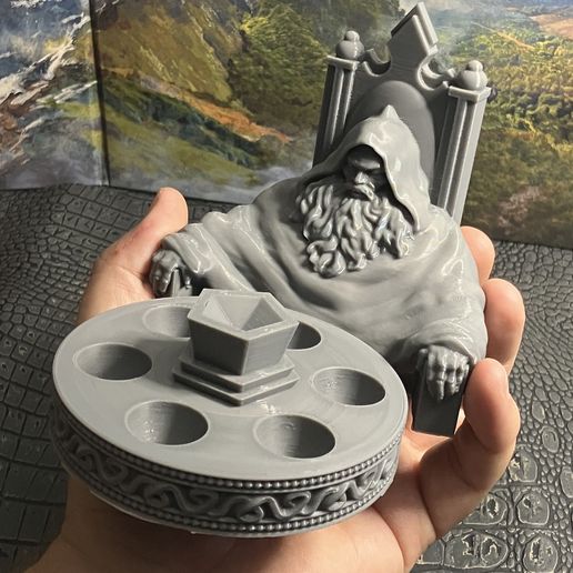 🎲 Pondering My Orb- I Mean Dice! Pensive old wizard dice holder stares ...