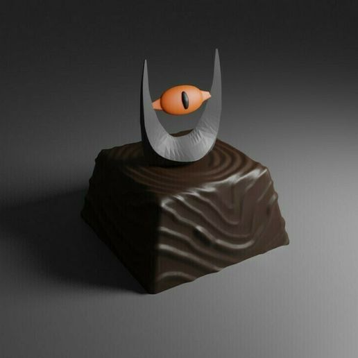 👁️ Eye of Sauron Cherry MX R1 keycap and Base for artisan keycap making ...
