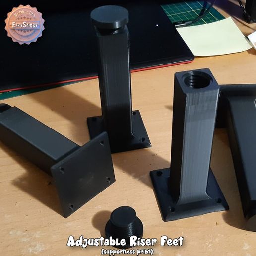 🦶 Height adjustable riser feet・ STL File for 3D printing・Cults