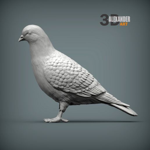 🖨️ Pigeon 3D print model・ STL File for 3D printing・Cults