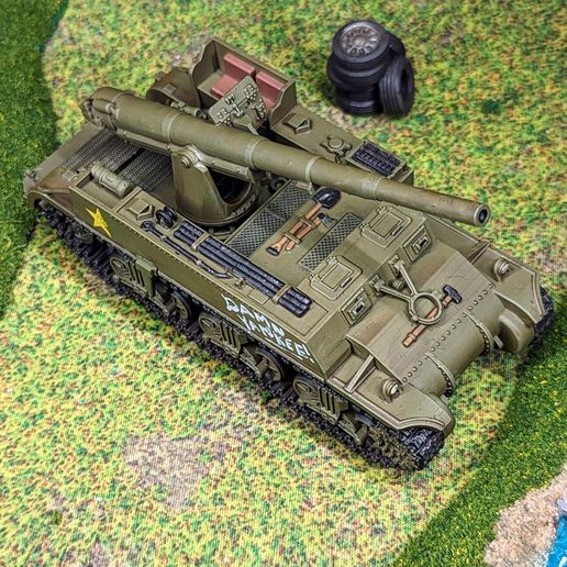 🎲 M12 Gun Motor Carriage (US, WW2, D-Day)・ 3D File for 3D printing・Cults