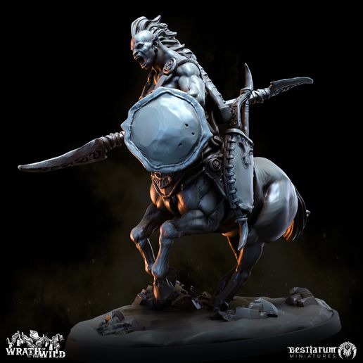 ♀️ Centaur Skirmishers x 4・ 3D File for 3D printing・Cults