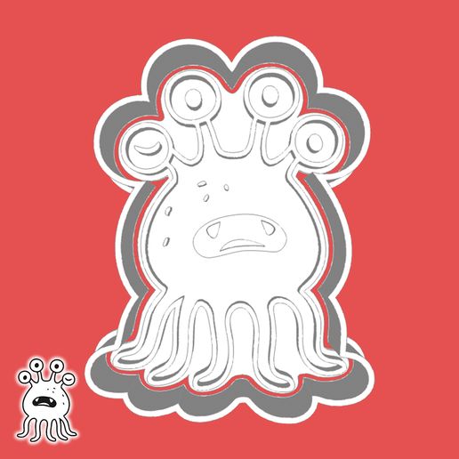 🍪 Cute monsters cookie cutters - octo-peep monster・ STL Datei für 3D ...