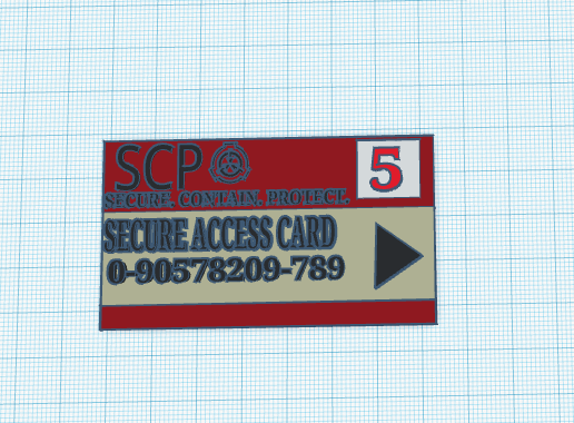 Бесплатный STL файл КАРТА ДОСТУПА УРОВНЯ SCP 5 👾 ・3D-печатная модель для скачивания・Cults