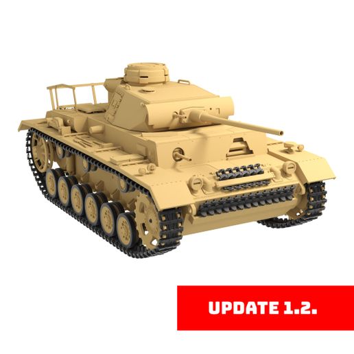 🪖 RC Tank – Panzer III Ausf.L‘K1615_7’・ 3D File for 3D printing・Cults