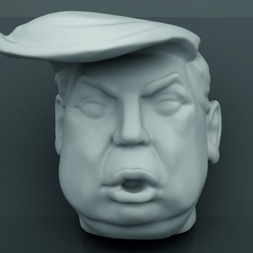 STL file DONALD TRUMP HEAD 🗝️ ・3D print model to download・Cults