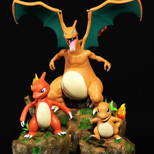 Archivo STL Charizard family 👪 ・Modelo para descargar y imprimir en 3D ...