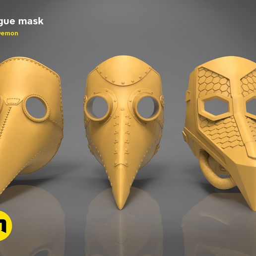 🪖 Plague mask・ 3D File for ・Cults