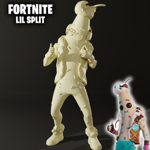 STL file Lil Split Peely Inspired SKIN FORTNITE FIGURE ・3D print design ...