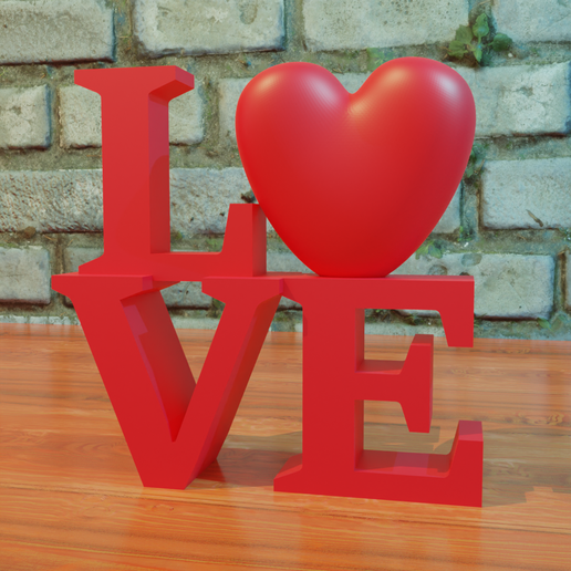 STL file LOVE decor valentine's ️‍🔥 ・3D printable design to download・Cults