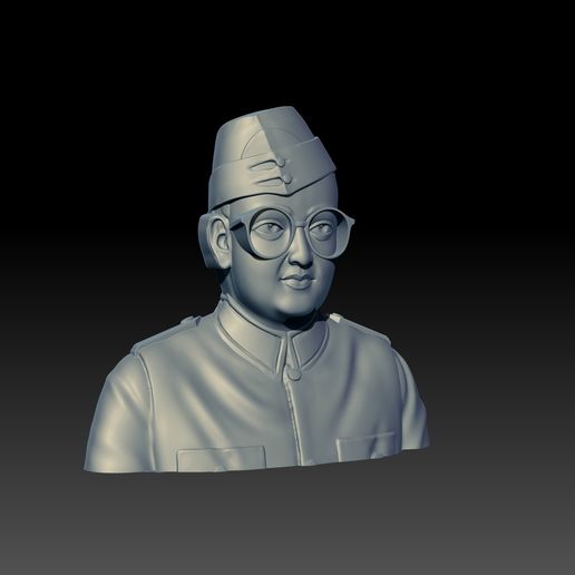 STL file Netaji Subhas Chandra Bose mural Bust Model for CNC wood ...