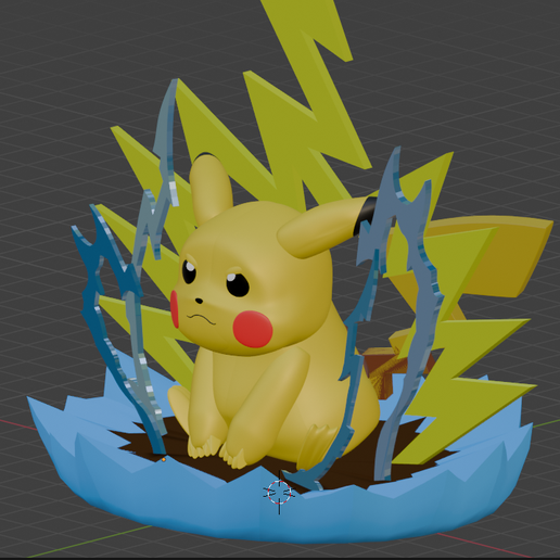 STL file PIKACHU ThunderShock IMPACTRUENO 🐉 ・Template to download and 3D print・Cults