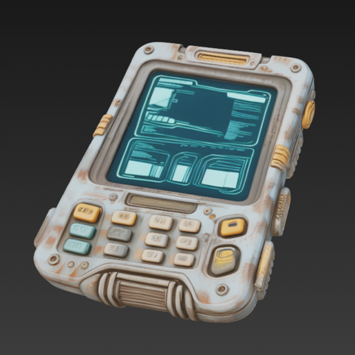 🆓 FREE - DATAPAD TABLET 4 - Sci-Fi Device - STL + OBJ (4K PBR ...