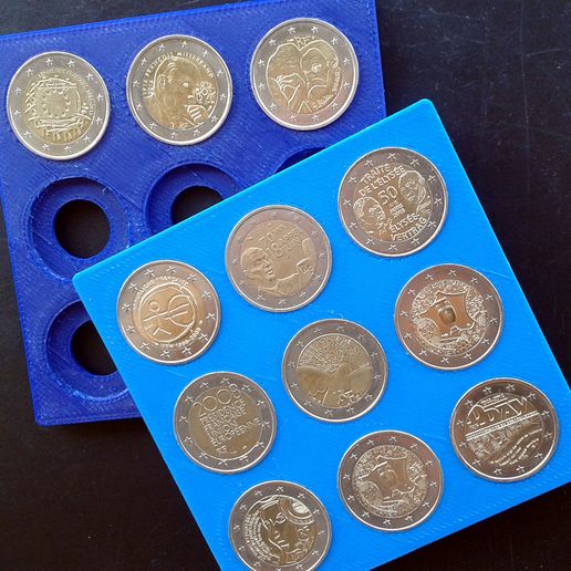 Archivo 3D gratis 2 euro coin display board 💶 ・Objeto de impresión 3D ...