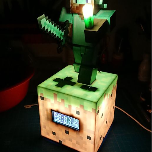 🗡️ 3D printed Minecraft Steve Figure with Armor, Sword and Torch・ STL ...
