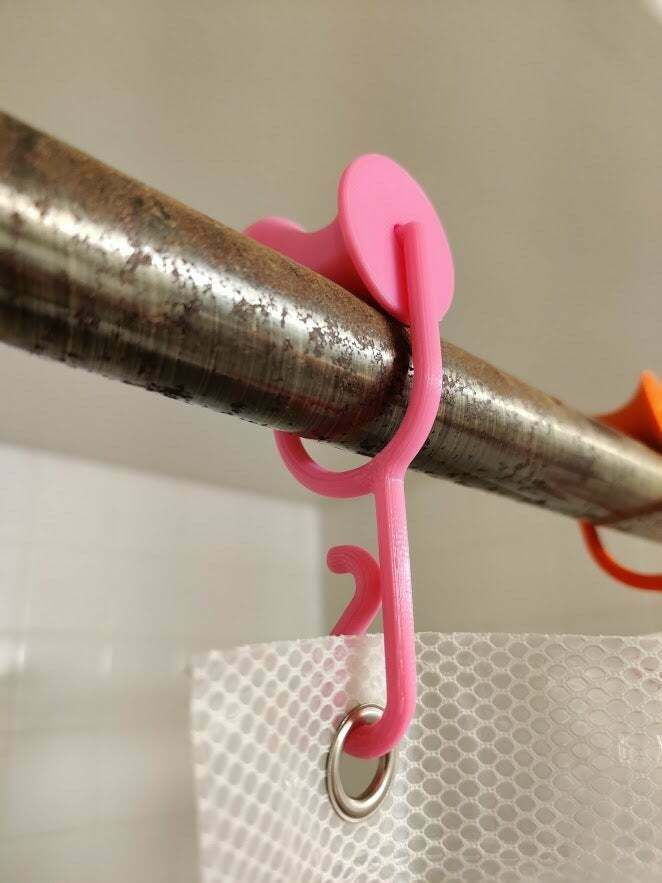 Download Free Stl File Shower Curtain Hooks Remix • 3d Printing