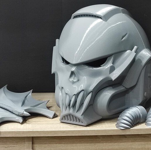 🪖 Night Lord SpaceMarine 2 Helmet 1;1 Replica Cosplay・3D Print with the ...