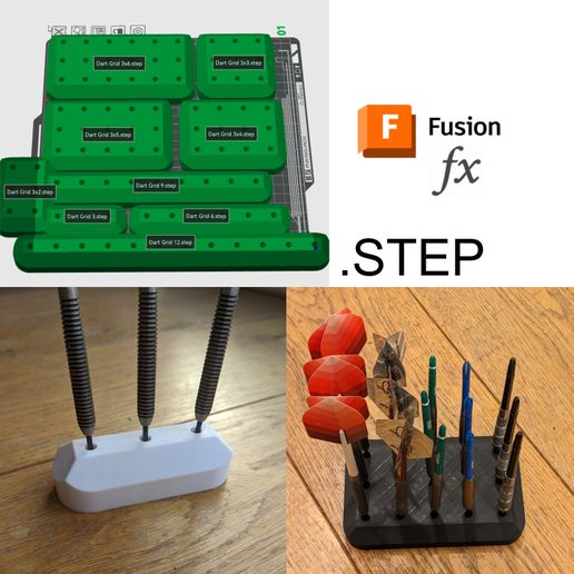 STL file Dart Grid Collection 🎯 (3MF and STEP)・3D printable model to ...
