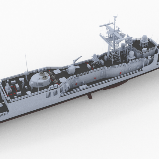 🛥️ MODERNIZED LEGENDARY EX US OLIVER HAZARD PERRY CLASS FRIGATE 3D ...