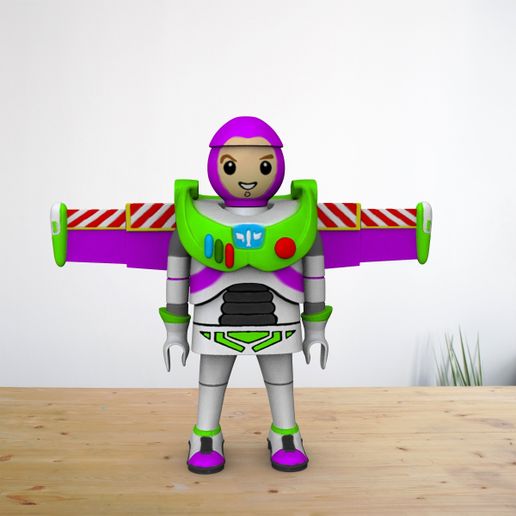 STL file Buzz Lightyear Playmobil ️ (OBJ)・3D printable model to ...