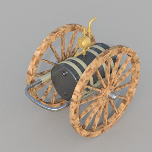 3D file WW1 German Fuel Cart ⛽ ・3D printer model to download・Cults