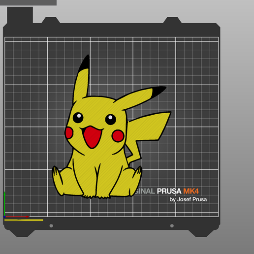 🎨 2D art - Pikachu・Free STL File for ・Cults
